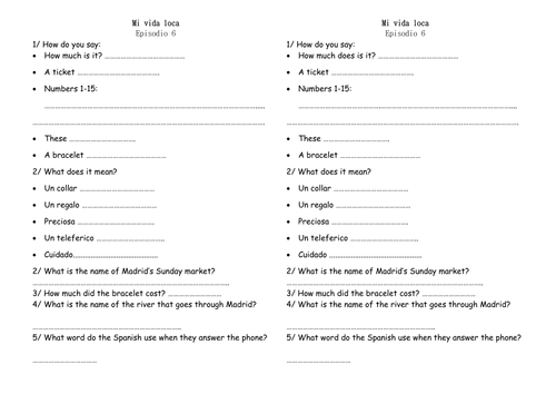 Mi vida loca | Teaching Resources