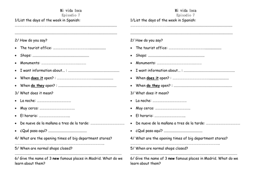 Mi vida loca | Teaching Resources