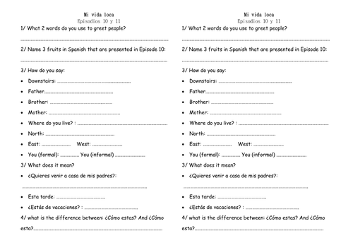 Mi vida loca | Teaching Resources