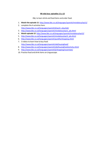 Mi vida loca - episode 12 | Teaching Resources