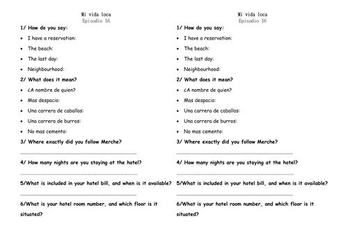 Mi vida loca | Teaching Resources