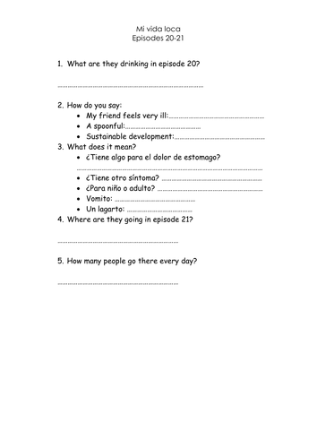 Mi vida loca | Teaching Resources