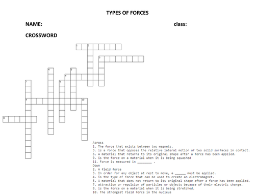 types of forces | Teaching Resources