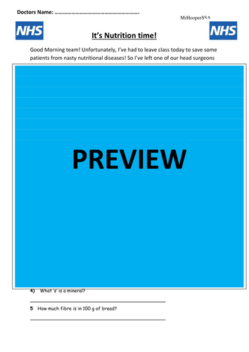 KS3/4 Science Engaging Cover Worksheets | Teaching Resources
