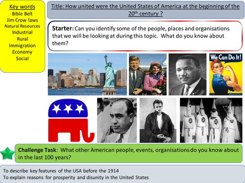 USA: How united were the United States at the beginning of the 20th ...