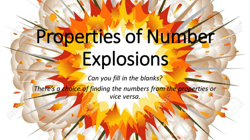 Properties of Number Explosions | Teaching Resources