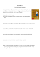 Centripetal Force Worksheet with solutions. | Teaching Resources