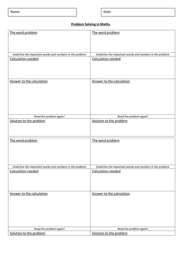 Problem Solving Questions - Worksheets - Year 6 | Teaching Resources Problem Solving Questions - Worksheets - Year 6 | Teaching Resources