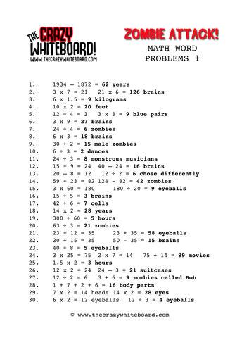 Halloween Maths Word Problems | Teaching Resources