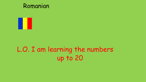 The numbers from 1 to 20- Romanian | Teaching Resources