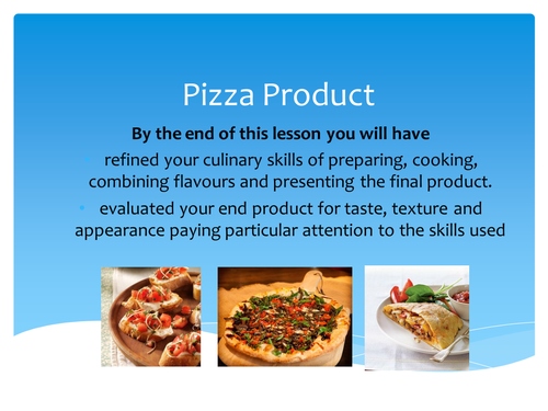 GCSE Food and Nutrition lesson for Pizza products | Teaching Resources