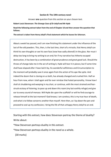 Jekyll and Hyde AQA | Teaching Resources
