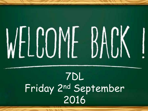 First Day Back/ Start of Term Activities | Teaching Resources