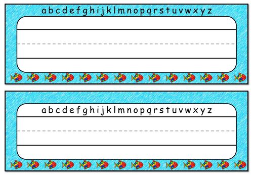 Desk Name Cards (Fish Themed) for EYFS/KS1 | Teaching Resources