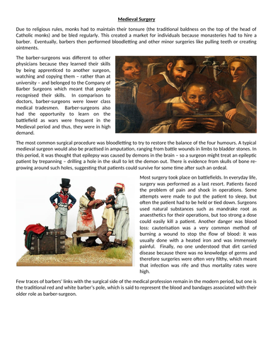 Surgery in the Middle Ages | Teaching Resources