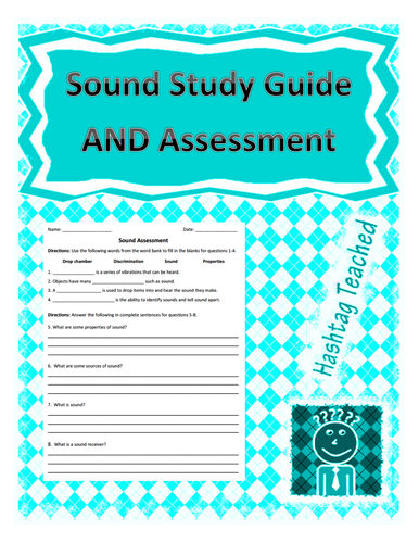 Sound Assessment and Study Guide Bundle | Teaching Resources
