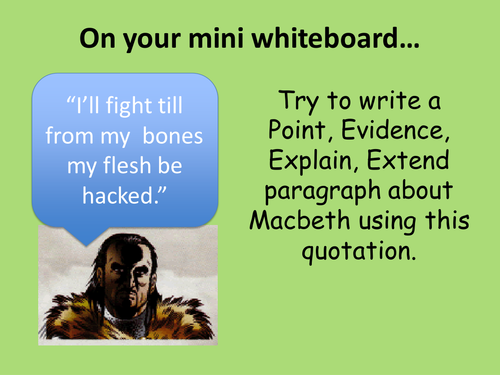 Macbeth Character Analysis Lesson - Writing Extended Analysis ...