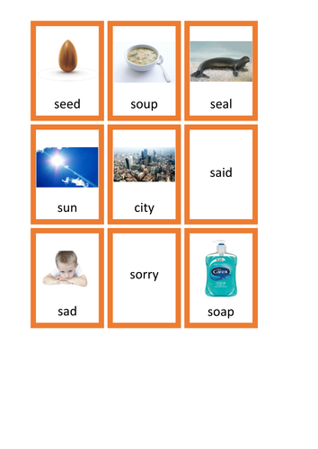 S Articulation Cards | Teaching Resources