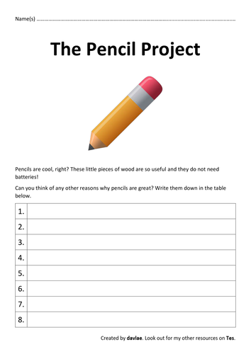 Free The Pencil Project | Teaching Resources
