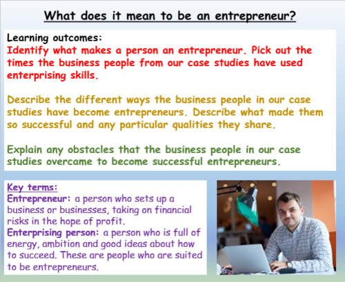 Careers : Entrepreneurs | Teaching Resources