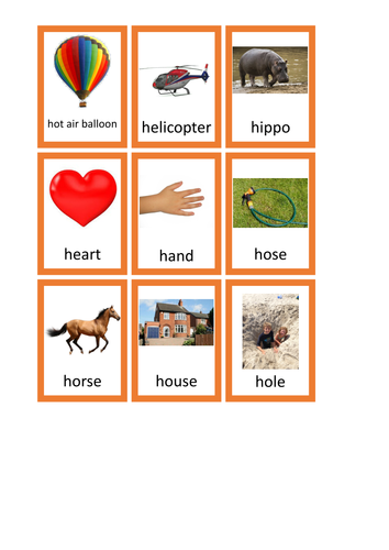 H Articulation Cards | Teaching Resources