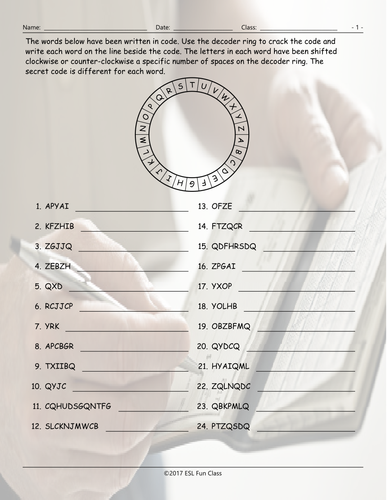 Money-Banking Decoder Ring Worksheet | Teaching Resources