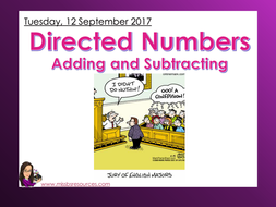 Add and Subtract Negative Numbers - Directed Numbers (Whole Lesson with ...