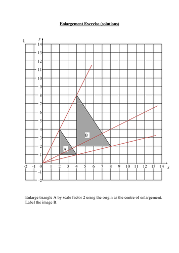 3 worksheets on enlargements (transformations of shapes) | Teaching ...