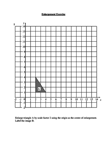 3 worksheets on enlargements (transformations of shapes) | Teaching ...
