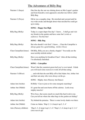 Reception Assembly - The Adventures Of Billy Bug | Teaching Resources