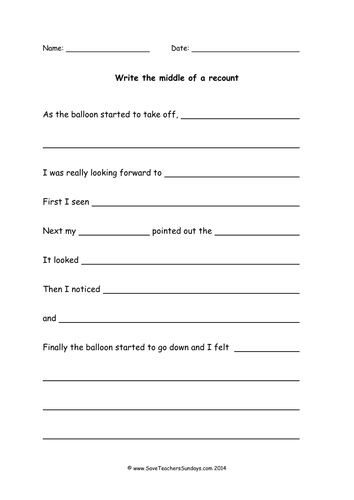 Year 2/3 Recounts Planning and Resources (3 weeks) | Teaching Resources