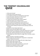 The Tempest Quiz | Teaching Resources