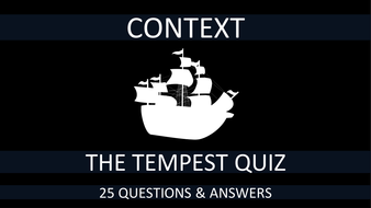 The Tempest Quiz | Teaching Resources