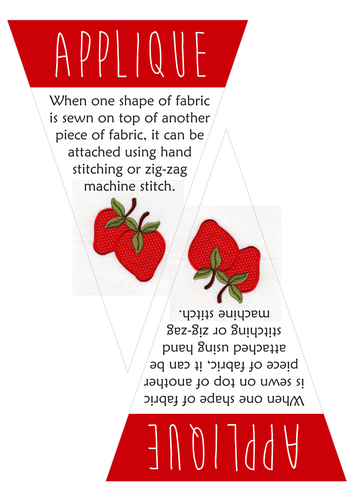 Textile Key Word & Definition Bunting (textile keywords) | Teaching ...