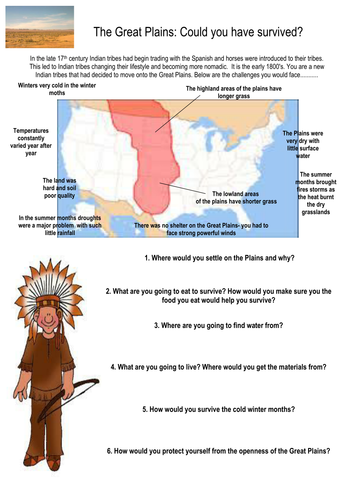 Could you have survived life on the Great Plains? Thinking skills ...