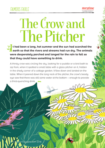 Storytime The Crow and the Pitcher Pack | Teaching Resources