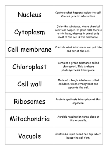 AQA TRILOGY PLANT & ANIMAL CELLS | Teaching Resources