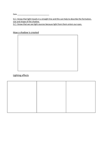 Science- Lower Key Stage 2- Light and Astronomy Pack. | Teaching Resources