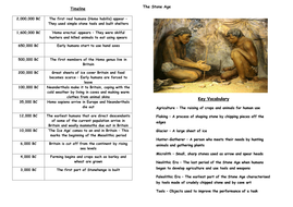 Stone Age Knowledge Organiser KS2 | Teaching Resources