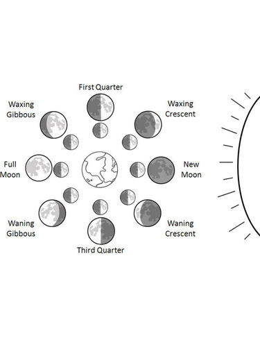 Moon Phases Word Wall Cards | Teaching Resources