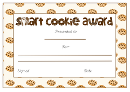 Smart cookie award | Teaching Resources