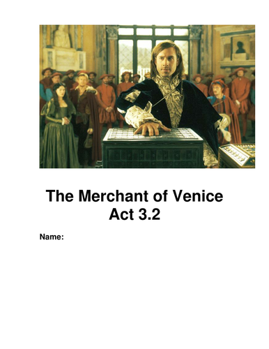 Merchant of Venice Worksheets | Teaching Resources
