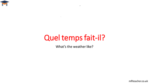 French - Weather introduction | Teaching Resources
