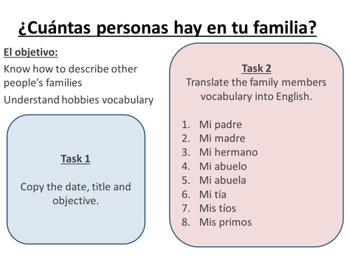 Mi familia - My family | Teaching Resources