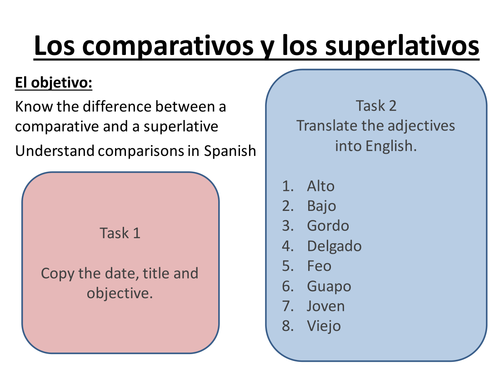 Comparativos y superlativos - Comparatives and superlatives | Teaching ...