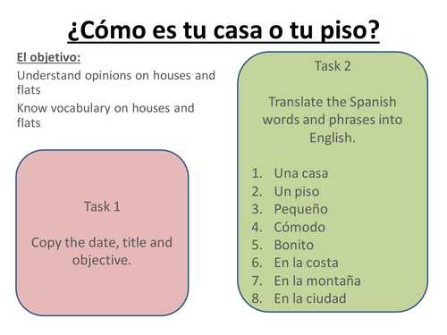 Como es tu casa o tu piso - What is your house/flat like? | Teaching ...
