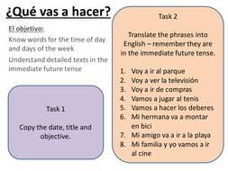Que vas a hacer - What are you going to do? - Immediate future tense ...