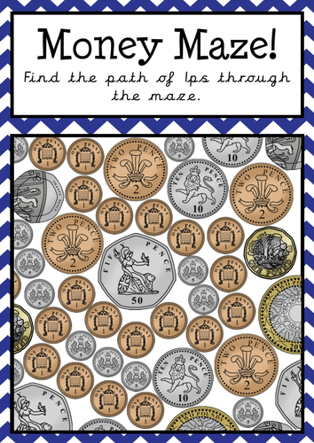 Money Mazes - UK Coin Identification | Teaching Resources