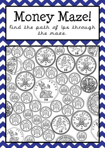 Money Mazes - UK Coin Identification | Teaching Resources