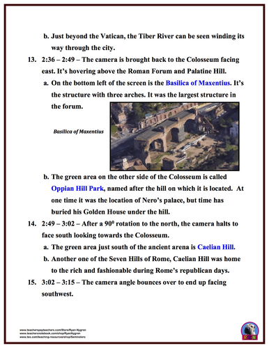 The Roman Colosseum with Google Earth Tours | Teaching Resources